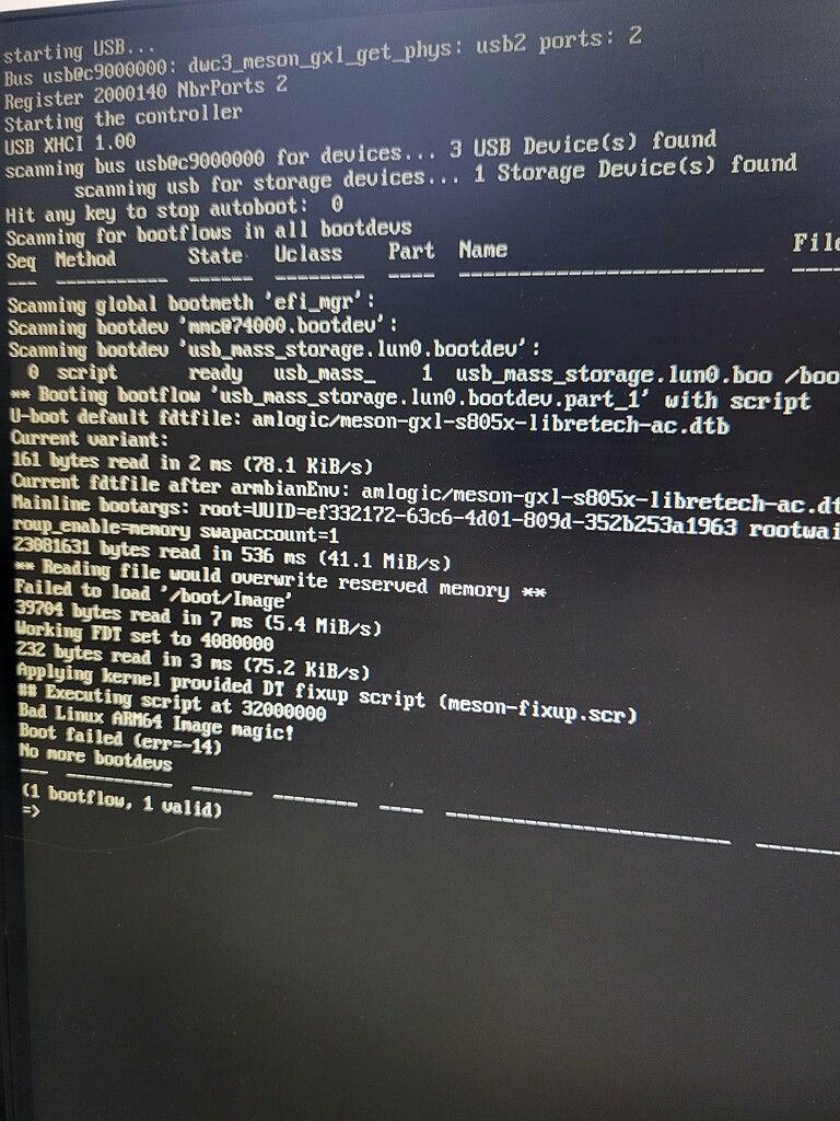 No boot menu? cant boot from usb? - Software - Libre Computer Hub